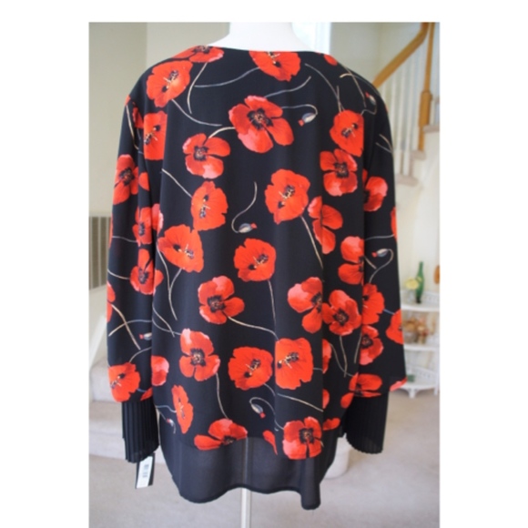 Cartise Canada | Tops | New Cartise Red Floral Print Top Plus Size 6 ...